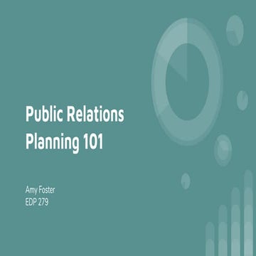 Public relations planning 101 | PPT