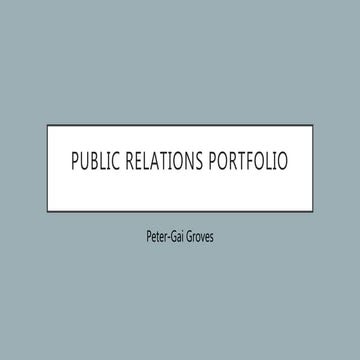 Public relations portfolio | PPTX