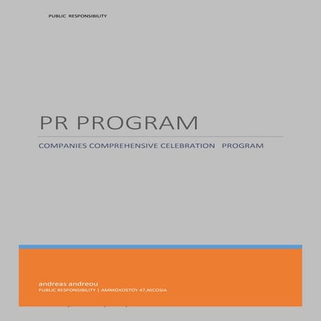 Public relations sample program. | PDF