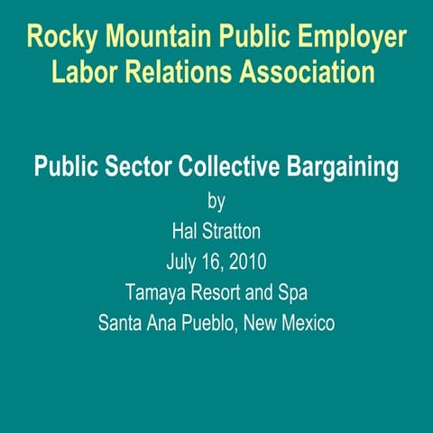 Public Sector Collective Bargaining | PPT