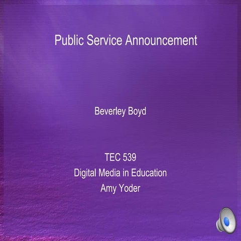 Public service announcement | PPT