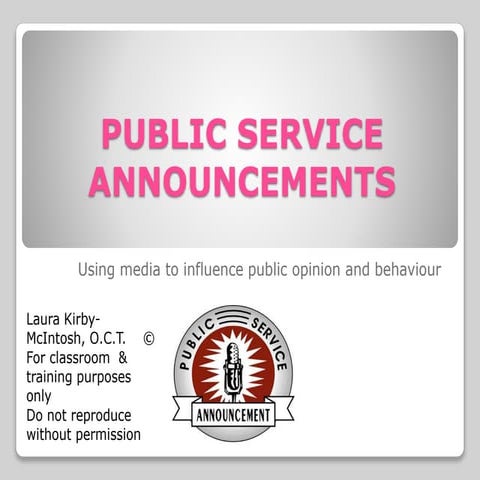 Public service announcements | PPTX