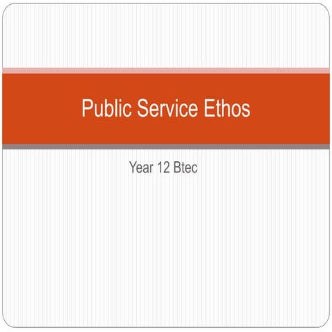 Public service ethos | PPTX