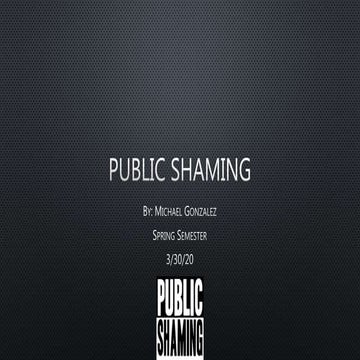 Public shaming | PPT