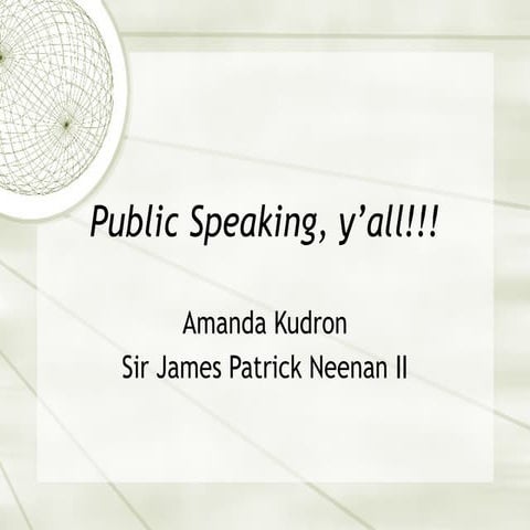 Public speaking | PPT