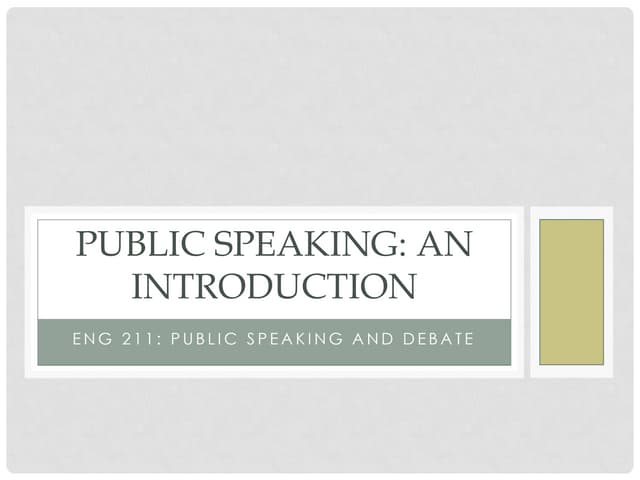 Different Types of Public Speaking | PPTX