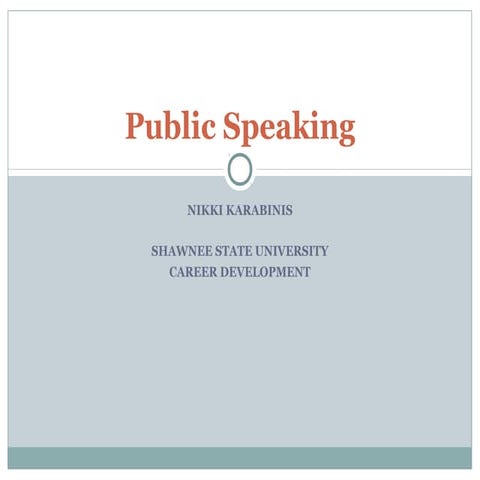 Fundamentals of public speaking | PPTX