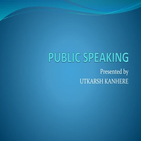 Public speaking | PPTX