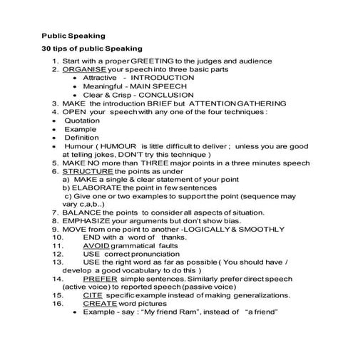 Public speaking | PDF