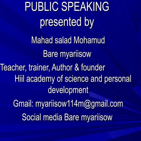 Public speaking | PPT