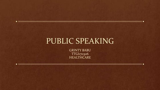 Types of speeches | PPT