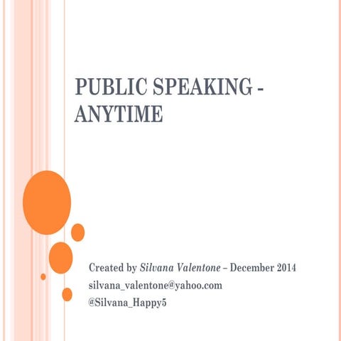 Public Speaking - Anytime | PPT