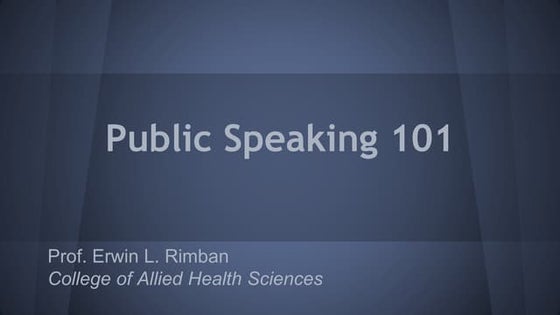 Public Speaking PowerPoint Presentation | PPT