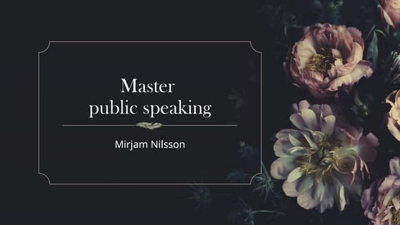 Introduction to Presentation and public speaking | PPT