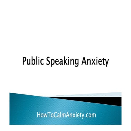 Public Speaking Anxiety | PDF | Mental Health | Diseases and Conditions
