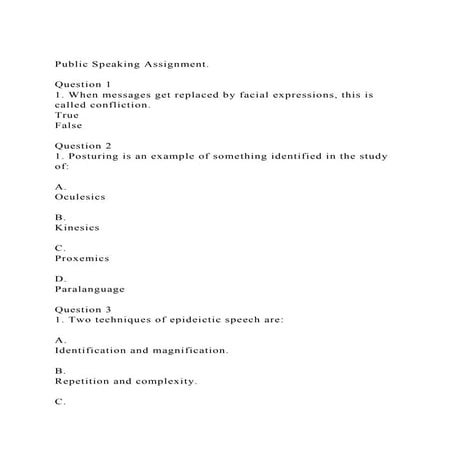 Public Speaking Assignment.Question 1 1. When messages get r.docx