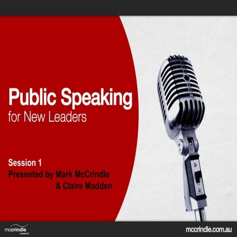 Public Speaking for New Leaders [session 1] | PPT
