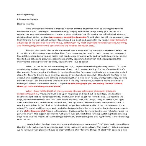 Public Speaking Informative Speech Pdf