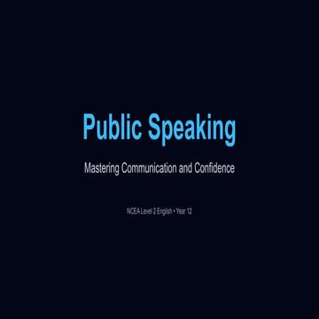 Public Speaking Lesson For Kids Presentation | PPTX