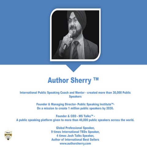 Public Speaking Presentation- Author Sherry.ppt