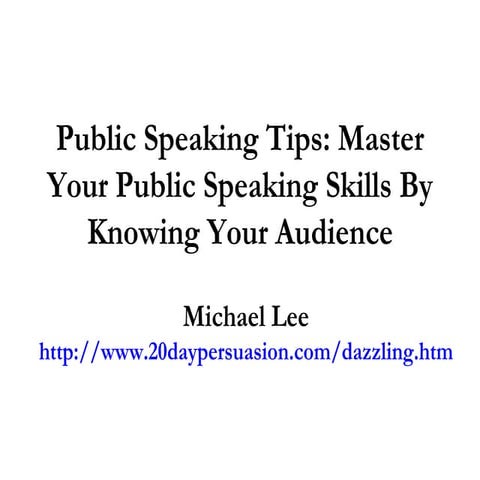 Chapter 2 - Know Your Audience | PPTX