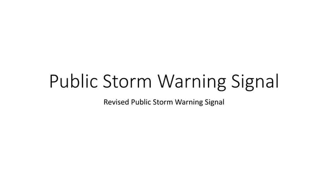 Public Storm Warning Signals | PPTX