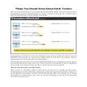 Things You Should Know About Public Tenders