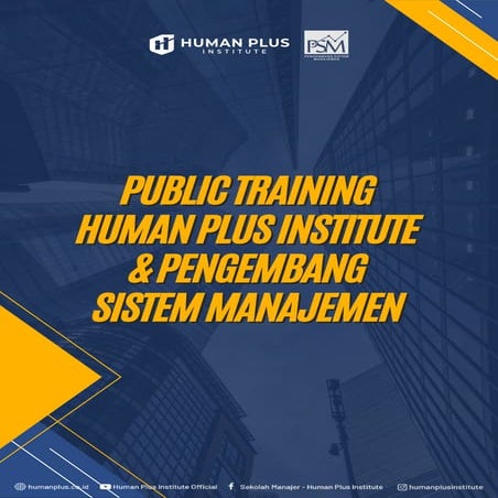 Human Plus Institute: Pelatihan Pengembangan Diri, Tim, dan Bisnis | PDF