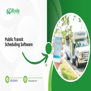Public Transit Scheduling Software Qryde | PPTX