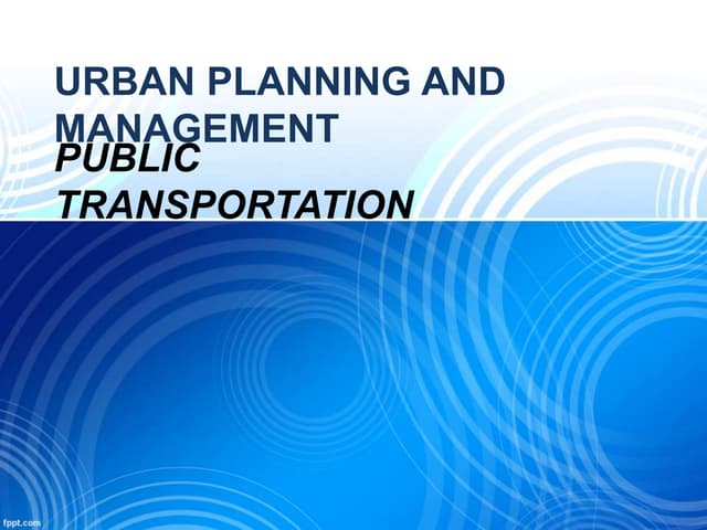 Mass transit system | PPTX