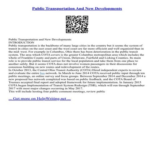 Public Vs Private Transportation Systems | PPTX