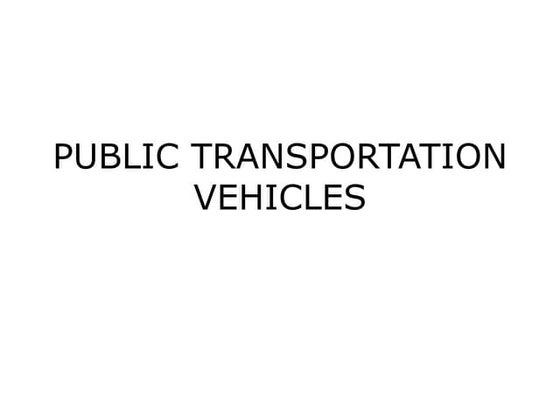 Transportation media | PPTX