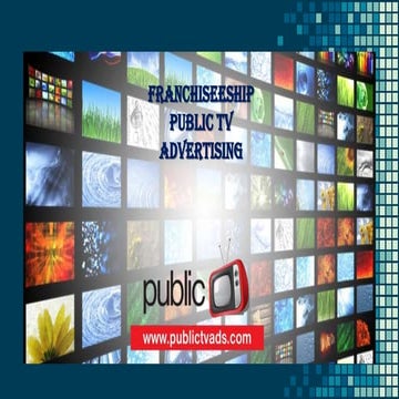 Public TV Advertisement Franchise Meet | PPTX