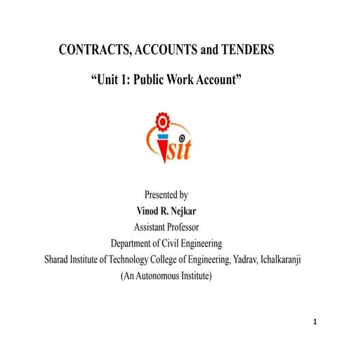 Public Work Accounts- Contracts, Accounts and Tenders.pptx