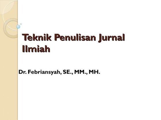 BAHAN PRESENTASI NOVELTY DAN RESEARCH GAP | PPTX