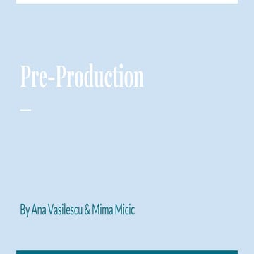 A2 Level Media Short Film Pre Production | PPT