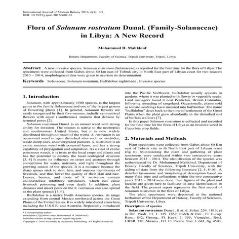 Published solanum | PDF