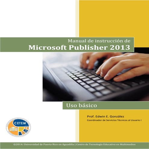 Publisher 2013, uso básico | PDF