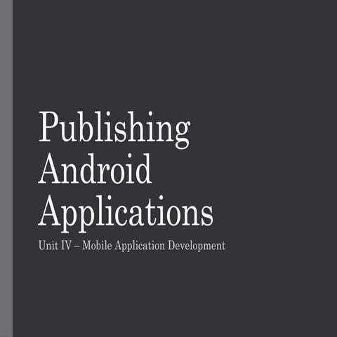 Publishing for mobile applications Dev't.pptx