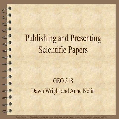Publishing and presenting scientific papers | PPT
