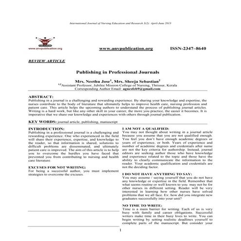 Publishing in professional journals | PDF