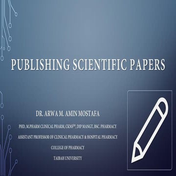 Publishing Scientific Papers | PPT