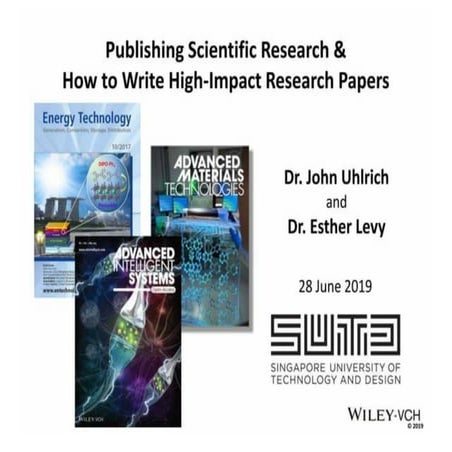Publishing Scientific Research Amp How To Write High-Impact Research ...