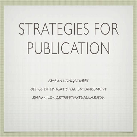 Publishing Strategies | PDF