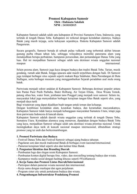 SEKTOR PELANCONGAN GEOGRAFI STPM SEM 2 | PPTX