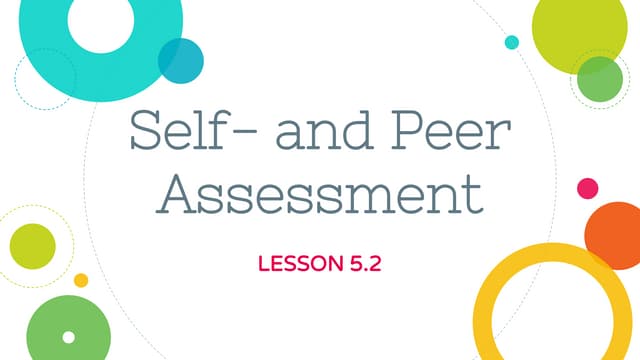 self and peer. evaluation | PPT