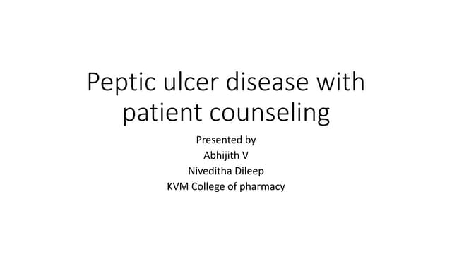 Peptic ulcer disease(PUD) | PPTX