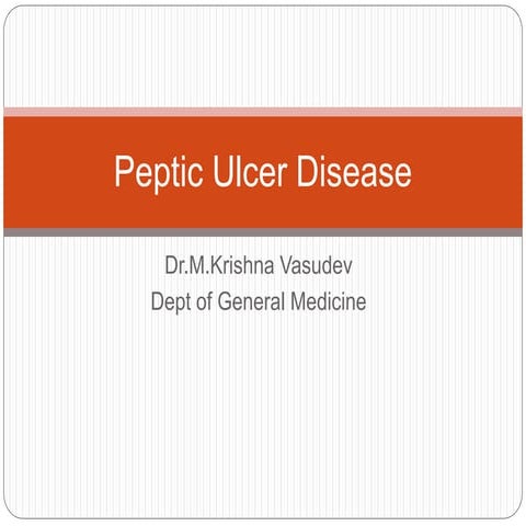 Peptic ulcer | PPT