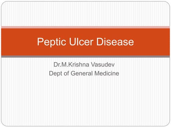 Management of Acute Exacerbation of Peptic Ulcer Disease (PUD) | PDF ...