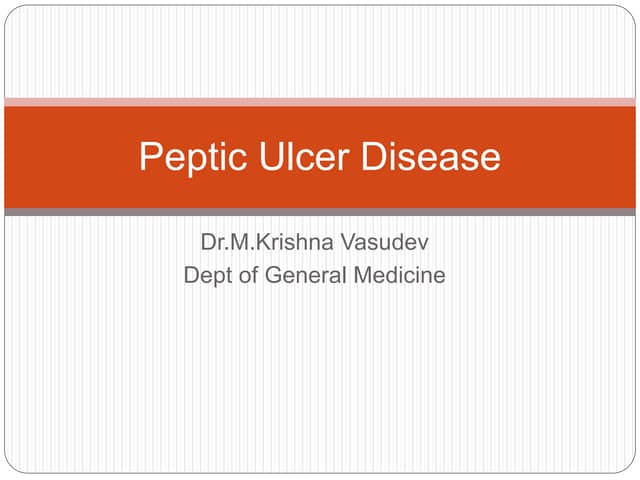 Peptic ulcer | PPT